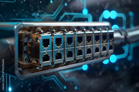 Celebrating Connectivity A Detailed And Aesthetic Representation Of An Rj45 Network Socket And