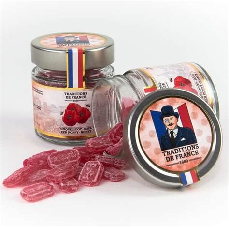 French Old Fashioned Hand Made Hard Candy Red Poppy