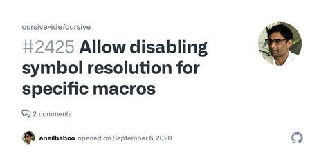 Allow Disabling Symbol Resolution For Specific Macros · Issue 2425 · Cursive Idecursive · Github