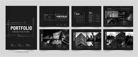 Портфолио или архитектурное портфолио Премиум векторы