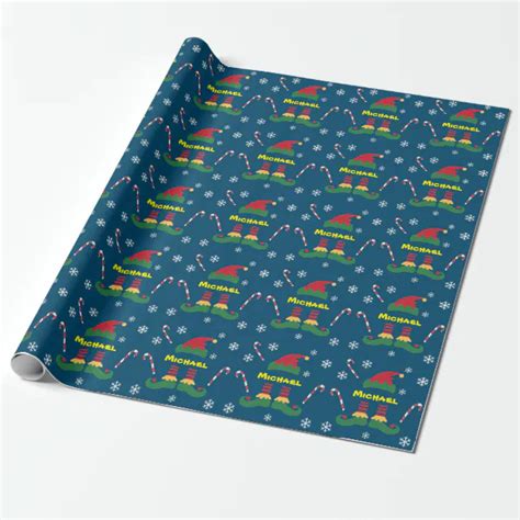 Personalized Christmas Elf Christmas Wrapping Paper Zazzle