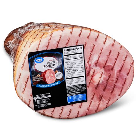 Great Value Hickory Smoked Portion Ham Fully Cooked Pork Bone In 7 0