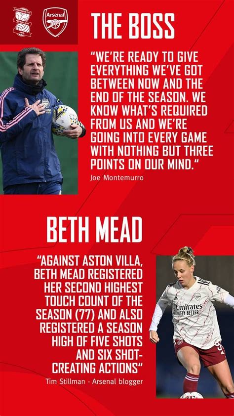 Preview Birmingham City V Arsenal Women Pre Match Report News