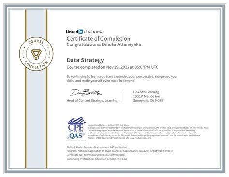 dinuka attanayaka on linkedin certificate of completion