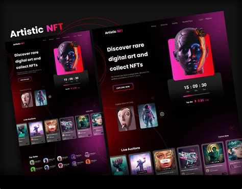 Artistic NFT Landing Page Ui Ux Design On Behance Artistic NFT Landing Page Ui Ux Design On Behance