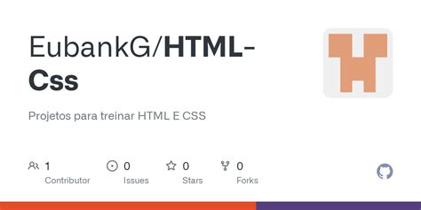 GitHub EubankG HTML Css Projetos Para Treinar HTML E CSS