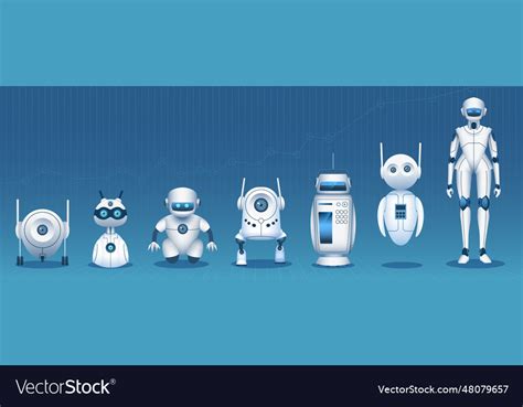 Robot Evolution Artificial Intelligence Royalty Free Vector