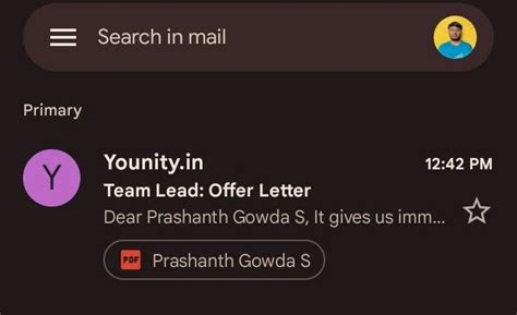 Prashanth Gowdas On Linkedin I Got My First Full Time Job Offer
