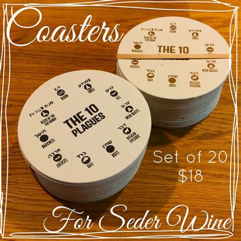 10 Plagues Passover Coasters Moderntribe Passover 10 Plagues