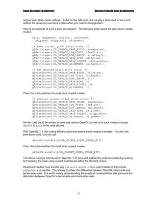 Avoiding Common OpenGL Pitfalls PDF