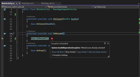 Reopening The App From Background Is Crashing With An Exception Of Window Was Already Created