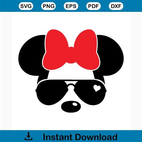 Minnie Mouse Sunglasses Svg Disney Svg Minnie Svg Minnie Inspire