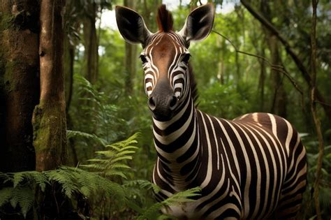 Premium Photo A Captivating Photo Featuring The Elusive Okapi In Its