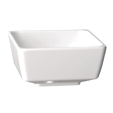 APS Float Vierkante Melamine Kom Wit 9x9cm GF092 Nisbets