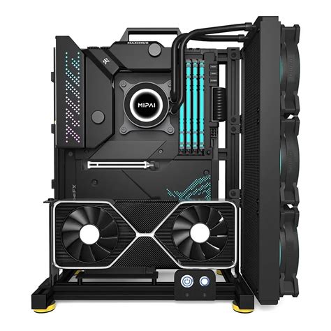 Diy Gamer Cabinet Itx Matx Atx Open Computer Case Frame Aluminum Alloy