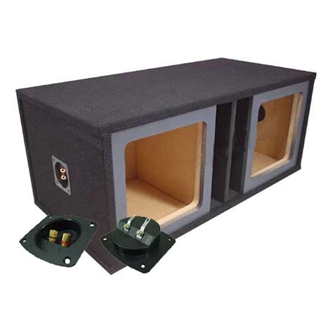 Car Audio Dual 12 Vented Square Paintable Sub Box Fits Kicker L7