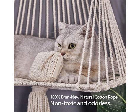 Macrame Gato Hamaock Cama Cama Colgante De Pared Hamacas Etsy
