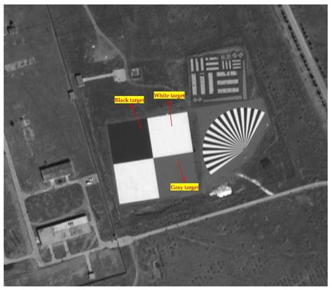 The Gray Scale Permanent Artificial Targets At The Baotou Site Of Gf 7 Download Scientific