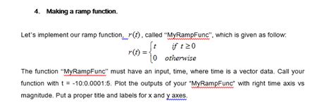 Solved Making A Ramp Function Let S Implement Our Ramp Chegg Com