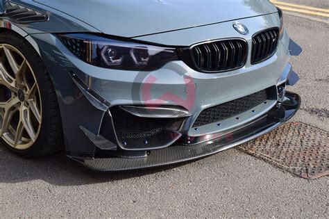 Bmw Front Bumper Lip Carbon Fiber Front Lip Laptor Style For Bmw M3 F80