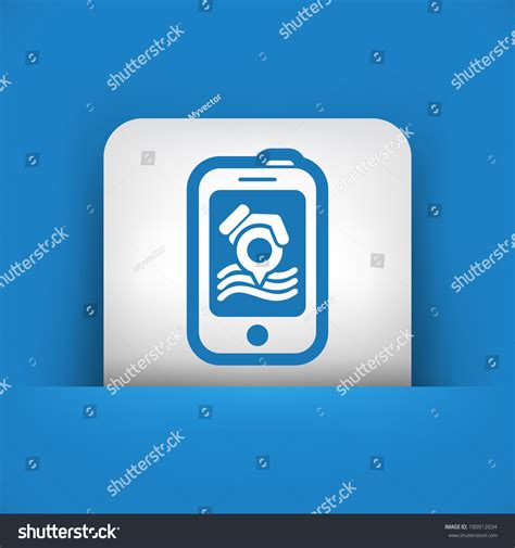 Sea Position Pointer Application Stock Vector Royalty Free 190912034