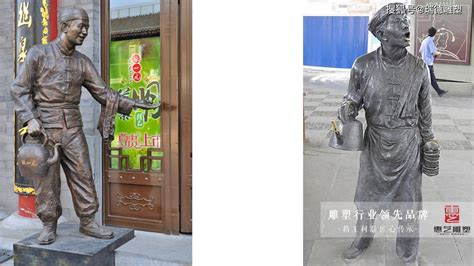 铸铜跑堂迎宾店小二人物雕塑客人古代安座