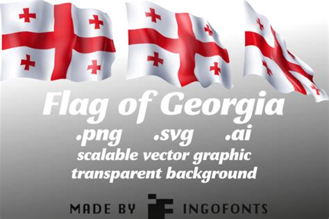 Waving Flag Of Georgia Graphic By Ingofonts · Creative Fabrica