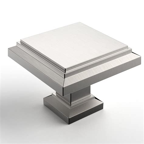 Asidrama 10 Pack Brushed Satin Nickel Kitchen Cabinet Knobs Square Dresser Knobs Drawer Knobs