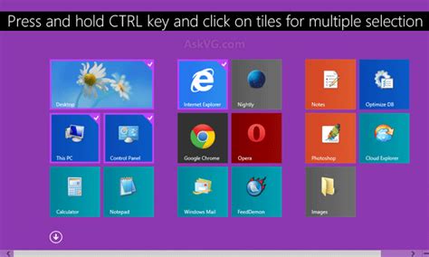 How To Select Multiple Tiles And Show Bottom App Bar On Start Screen In