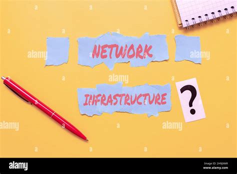 Hand Writing Sign Network Infrastructure Concept Meaning Hardware And