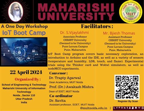 Iot Workshop Innovation Technology Education Maharishiuniversity