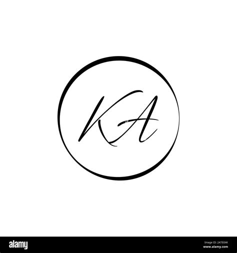 Initial Letter KA Logo Design Vector Template Abstract Letter KA