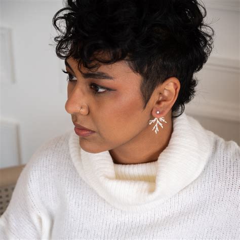 Juniper And Pearl Ear Jackets Birch Jewellery