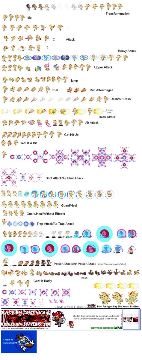 Super Shadow Sprite Sheet By Gundamwolff On Deviantart