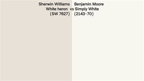 Sherwin Williams White Heron Sw 7627 Vs Benjamin Moore Simply White