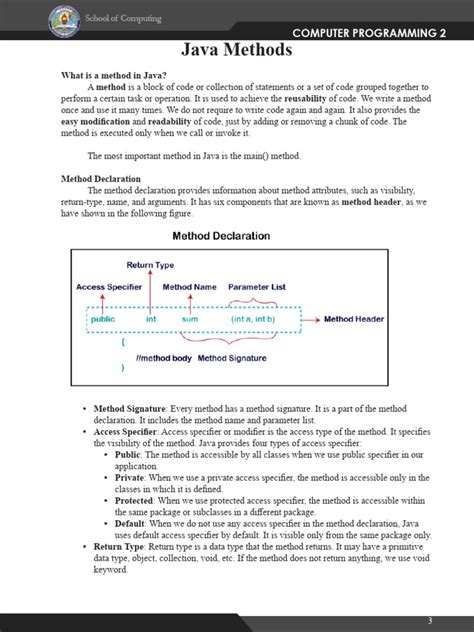Java Methods Mod 1 Download Free Pdf Method Computer Programming