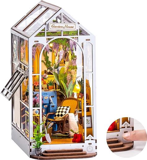 Diy Miniature House Book Nook Kit Garden House