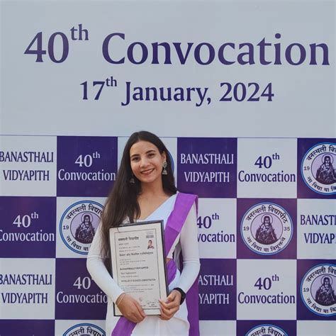 Completing My Bba At Banasthali Vidyapith Is A Moment Of Immense Pride And Even More Special