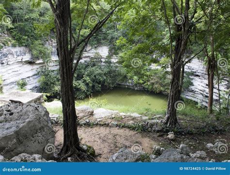 Cenote Sagrado Sacred Sinkhole Chichen Itza Stock Photo CartoonDealer