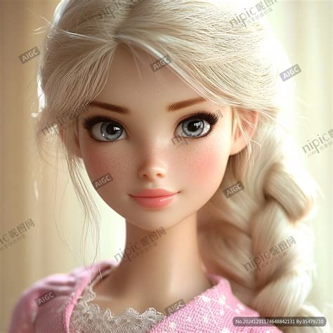 Ai创作图娃娃头像 Cg头像 粉色芭比娃娃 3d布娃娃 小美女芭比娃娃 主 不蓄发泥塑头像 金发洋娃娃 换装洋娃娃 小女孩儿插 换装娃娃 泥塑不蓄发头像 软萌娃娃 卡哇伊娃娃原创ip Sd娃娃