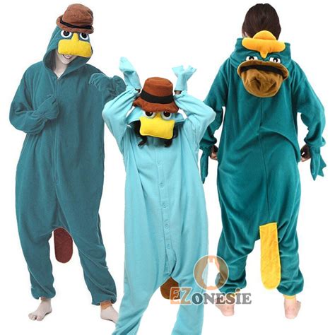 Perry The Platypus Onesie Costume Pajamas For Adults Ezonesie