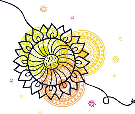 Illustration Of Floral Rakhi Design 24852975 Vector Art At Vecteezy