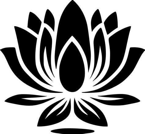 Lotus Flower Minimalist And Simple Silhouette Vector Illustration
