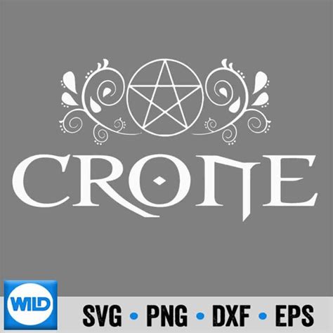 Witch Svg Crone Cheeky Witch With Pentacle Svg Wildsvg