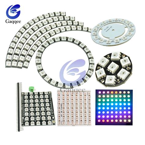 1x ws2812 5050 rgb led ring 24bit rgb led integrated drivers for