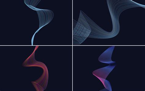 Modern Wave Curve Abstract Vector Backgrounds For A Polished And