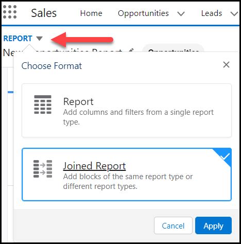 Joined Reports In Salesforce Step By Step Tutorial