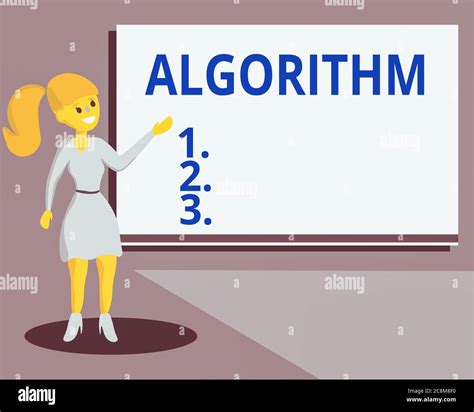 Conceptual Hand Writing Showing Algorithm Concept Meaning Procedure For Solving A Problem Or