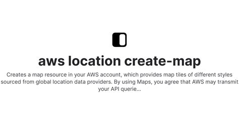 Aws Location Create Map Fig