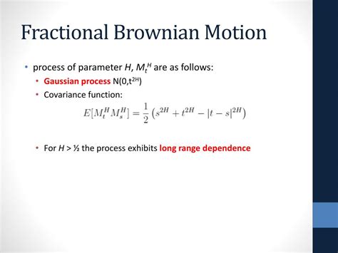 Ppt Link Dimensioning For Fractional Brownian Input Powerpoint